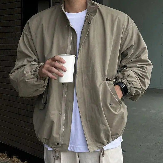 OH Stand Collar Flap Pocket Jacket